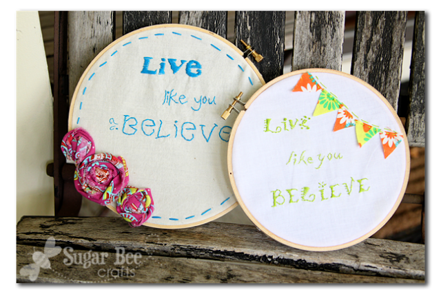 Girls Camp Craft - Embroidery - Sugar Bee Crafts