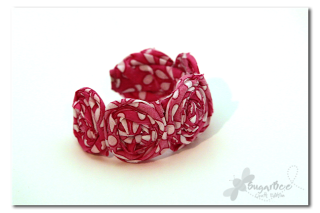 Rolled Flower Cuff - Sugar Bee Crafts