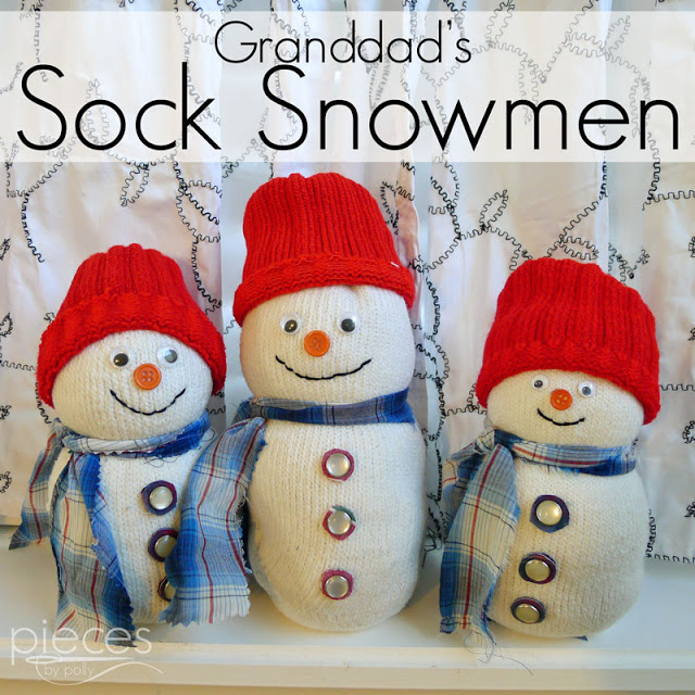 Sock Snowmen - Pieces by Polly - Sugar Bee Crafts