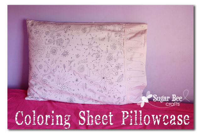 Coloring Sheet Pillowcase - Sugar Bee Crafts