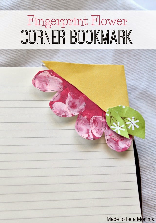 Fingerprint Flower Bookmark - Sugar Bee Crafts