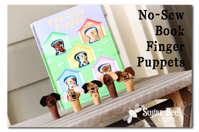 No Sew Book Finger Puppets - Sugar Bee Crafts