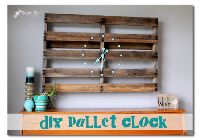DIY Pallet Clock - a Re-LOVE Makeover - Sugar Bee Crafts