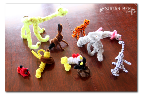 Pipe Cleaner Craft Creations, via video - Sugar Bee Crafts