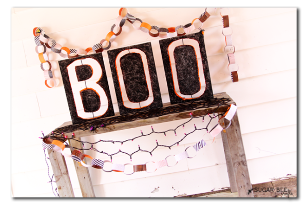 BOO - how to make large cut out letters - Sugar Bee Crafts