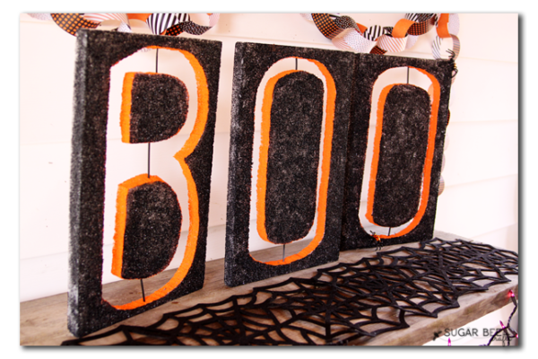 BOO - how to make large cut out letters - Sugar Bee Crafts