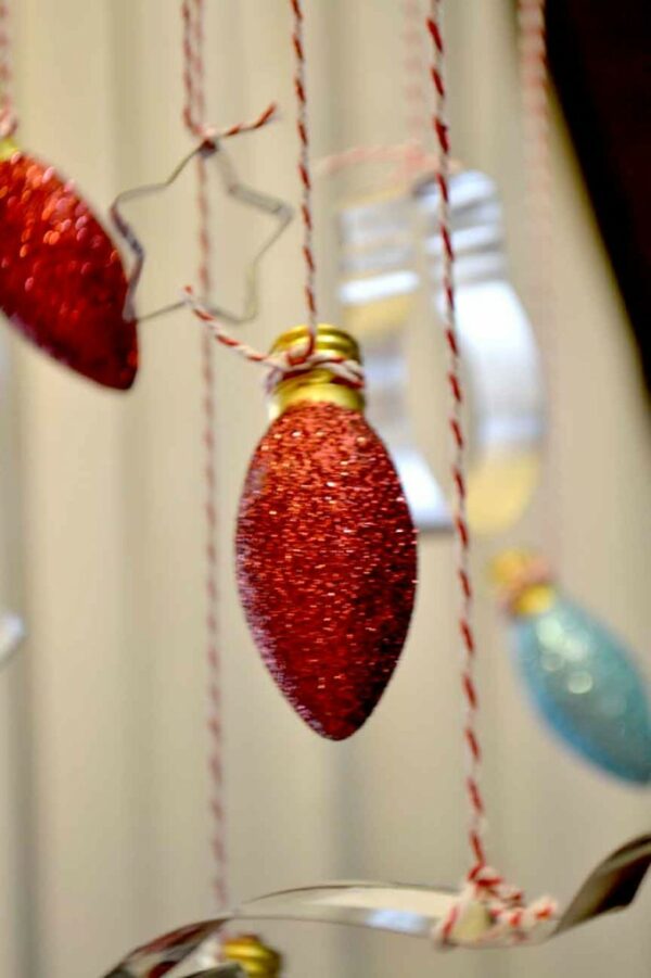 Glitter Holiday Bulbs - Sugar Bee Crafts