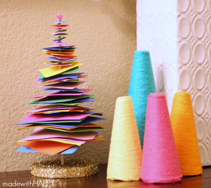 Colorful Christmas Tree Craft - Sugar Bee Crafts