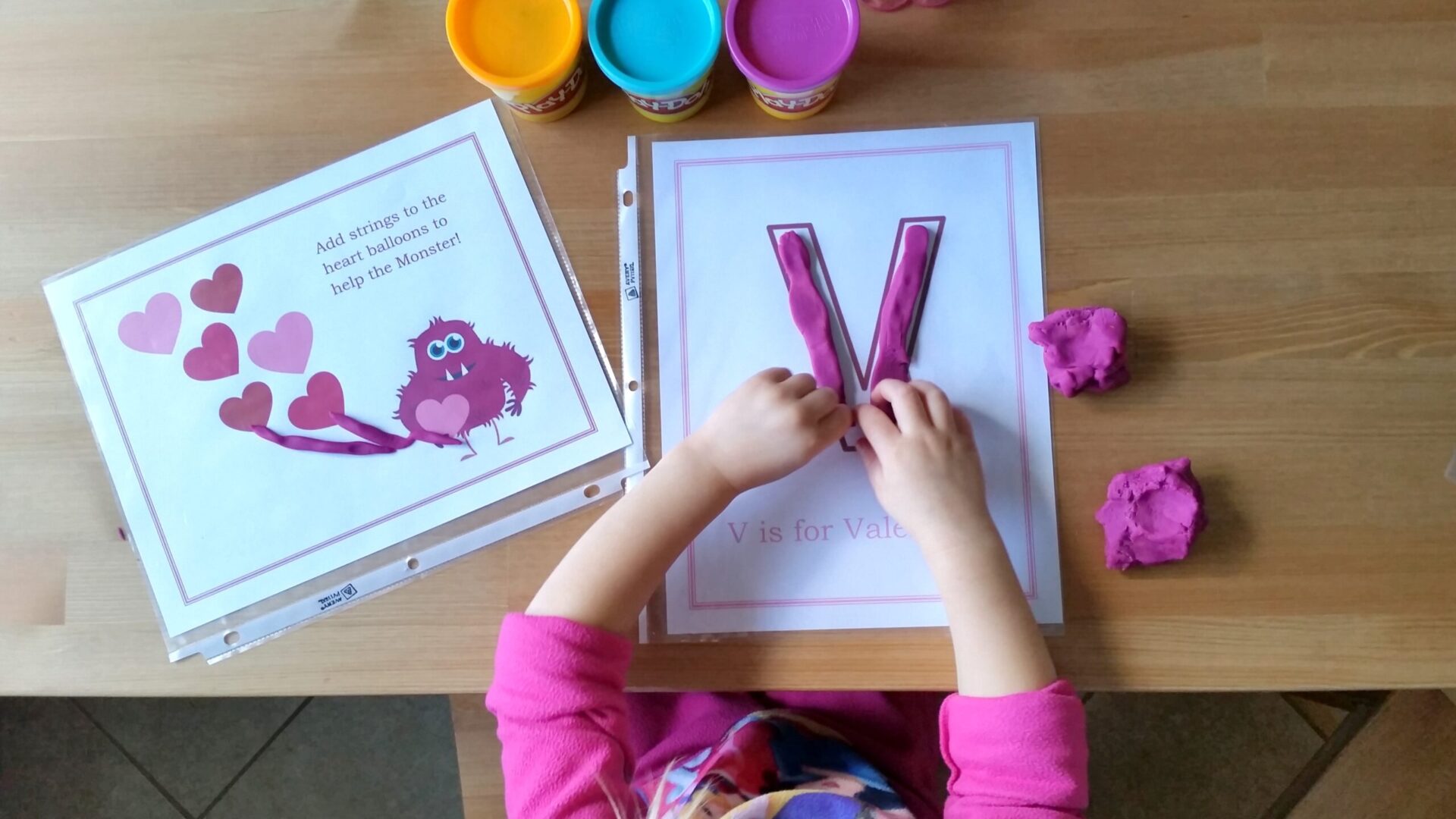 Valentine Play Dough Mats