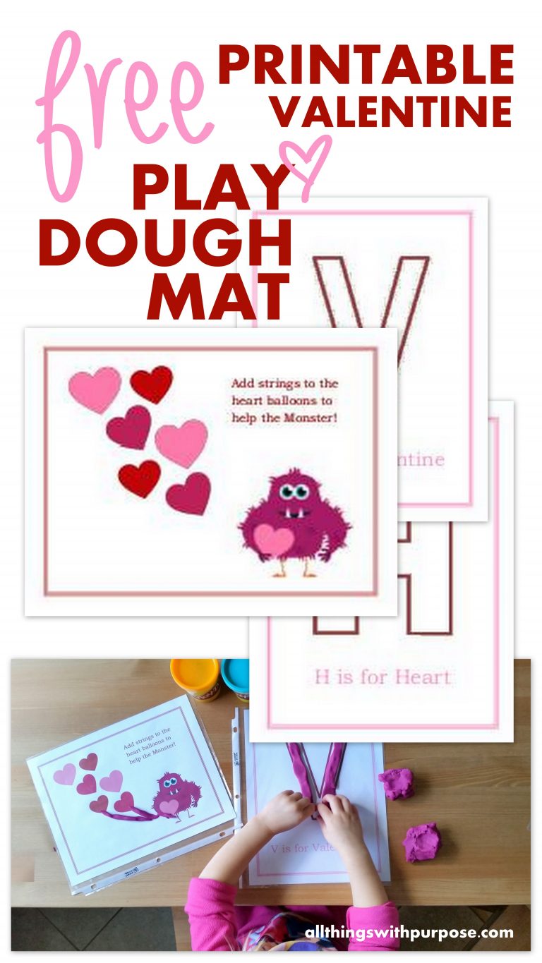 Valentine Play Dough Mats