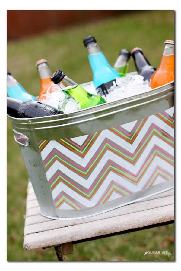 Chevron Drink Container - Sugar Bee Crafts