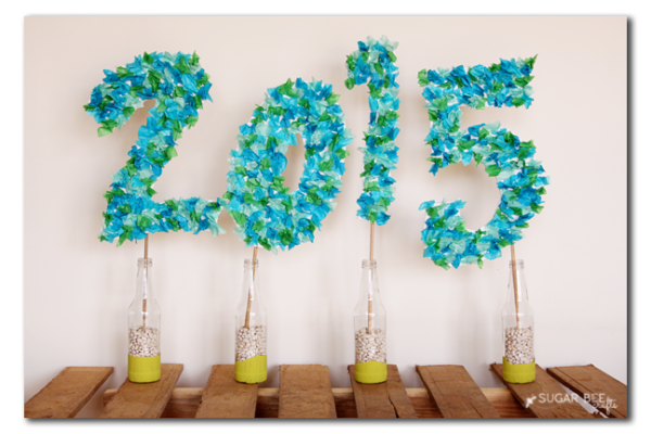 Graduation Party Decorations: Huge DIY Tissue Paper Number Sign ...