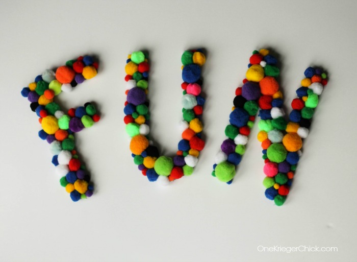 FUN PomPom Letters - Sugar Bee Crafts