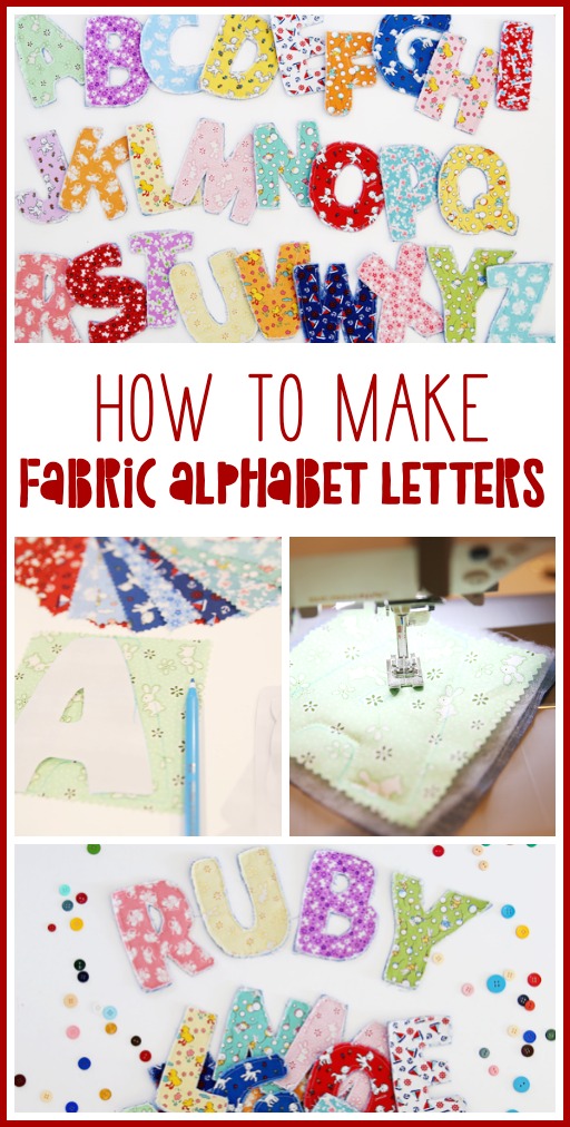 DIY Sewn Fabric Alphabet Letters Pattern Template DIY Sewn Fabric Alphabet Letters Pattern Template