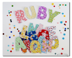 DIY Sewn Fabric Alphabet Letters | Pattern Template