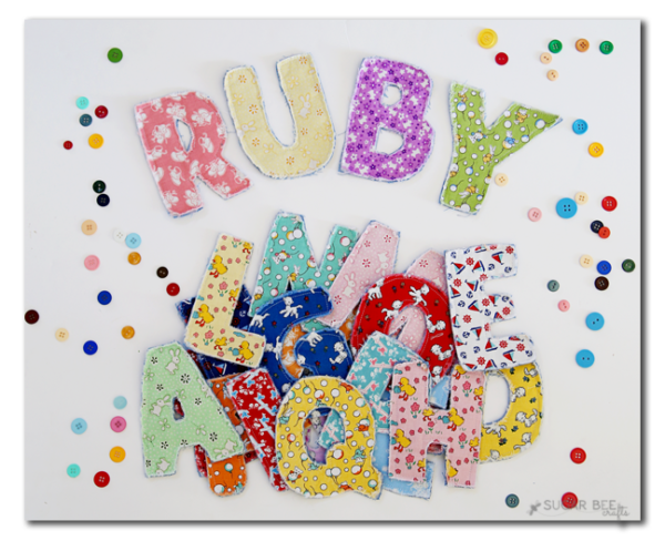 DIY Sewn Fabric Alphabet Letters | Pattern Template