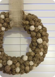 Holiday Yarn Ball Wreath Ideas - Sugar Bee Crafts