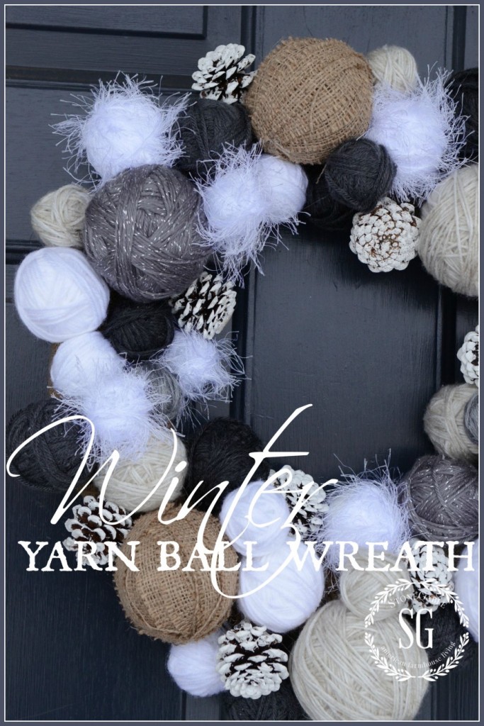 Holiday Yarn Ball Wreath Ideas - Sugar Bee Crafts
