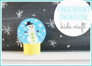 Fingerpaint Snowglobe Kid's Craft - Sugar Bee Crafts