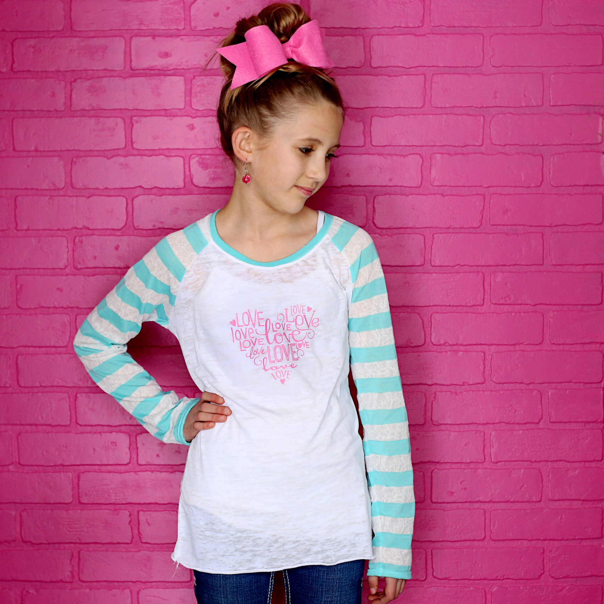 Love Heart Tee - Sugar Bee Crafts