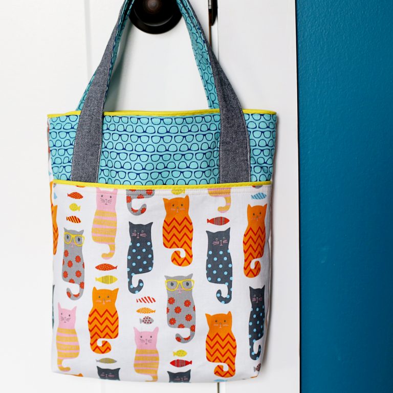 How to Make a Tote Bag With Pockets | Library Bag Tutorial & Free Pattern