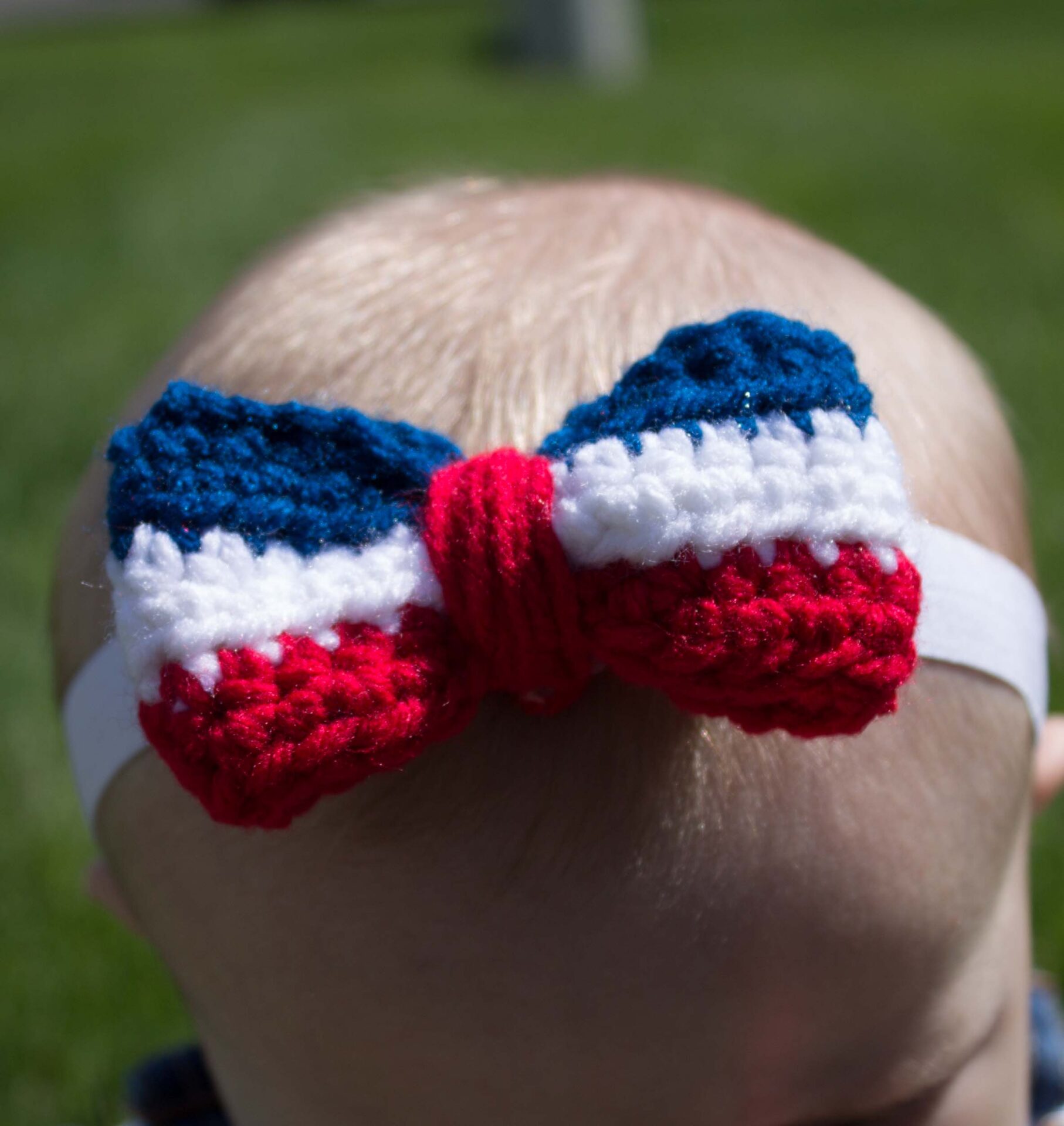 Red White and Blue Crochet Headband - Sugar Bee Crafts