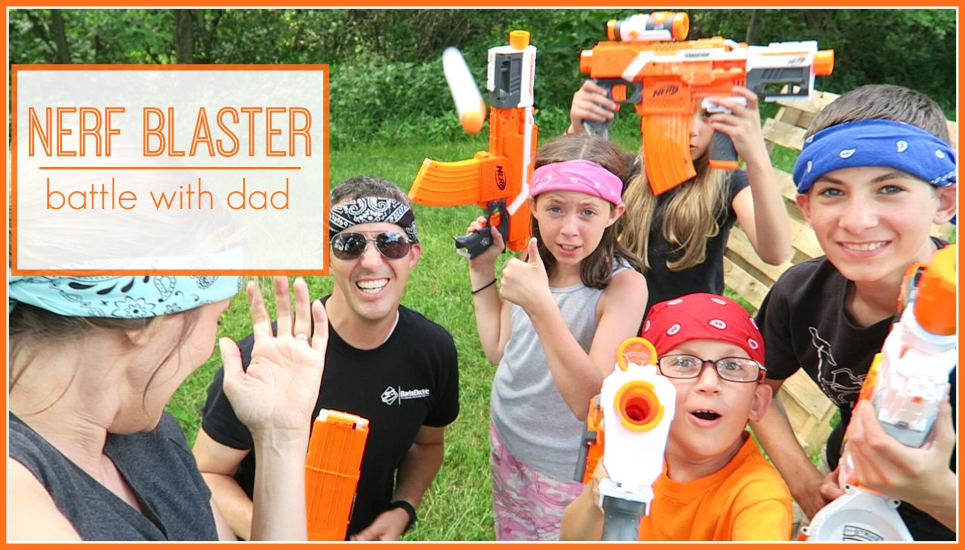 Nerf Blaster - Epic Battle with dad! - Sugar Bee Crafts