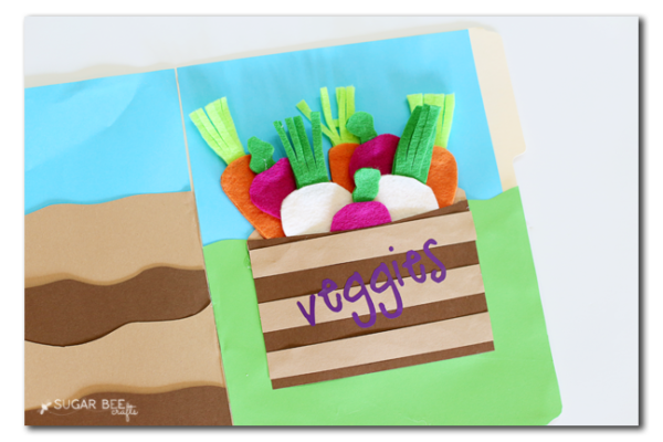 Felt Veggie Garden (File Folder Activity) - Sugar Bee Crafts