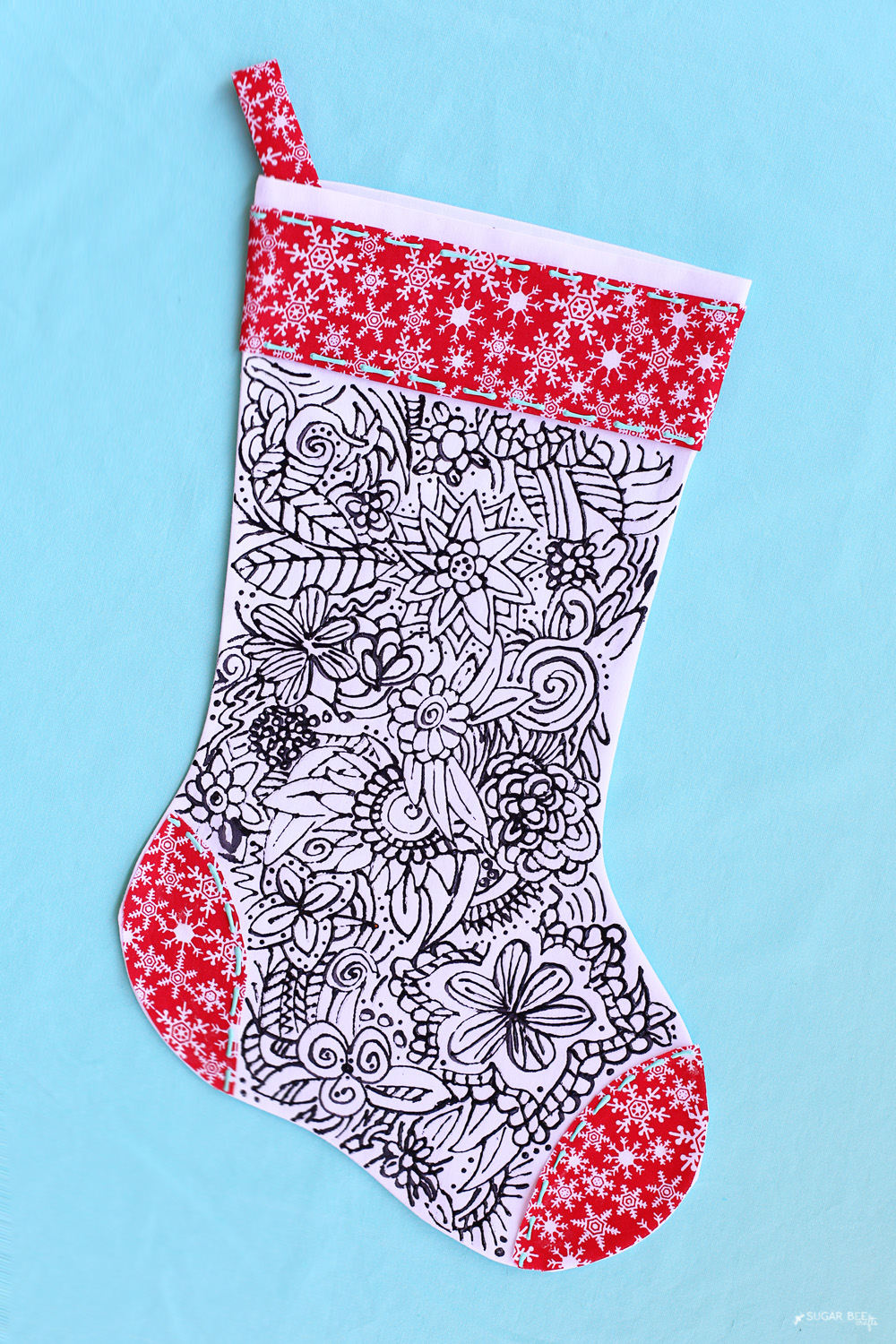Coloring Stocking - Sugar Bee Crafts