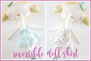 Simple Reversible Doll Skirt - Sugar Bee Crafts