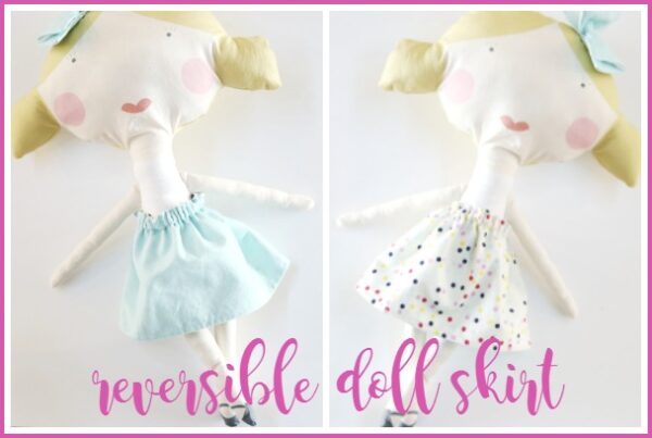 Simple Reversible Doll Skirt - Sugar Bee Crafts