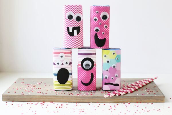 Valentine Monster Juice Boxes - Sugar Bee Crafts