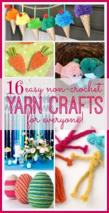 Easy Non-Crochet Yarn Crafts - Sugar Bee Crafts