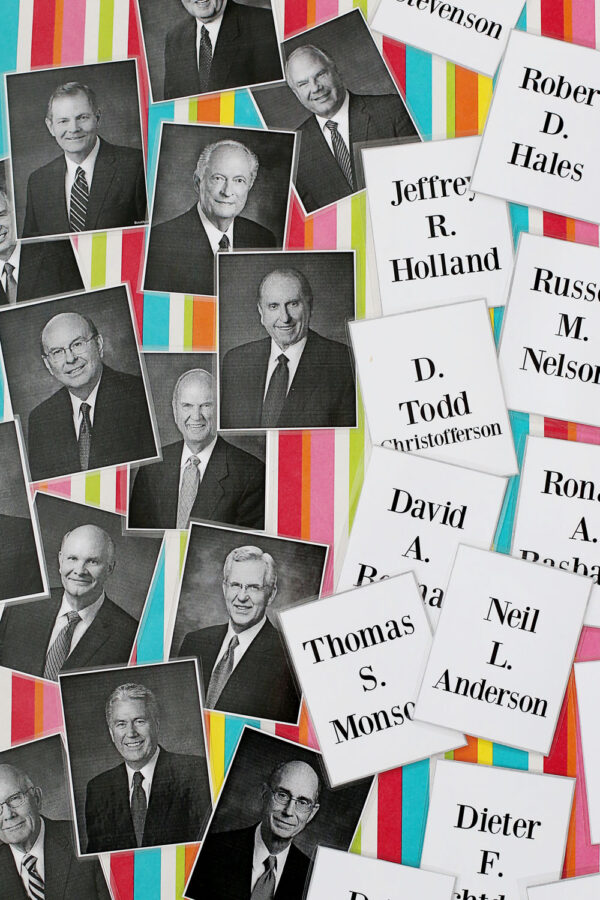 LDS Prophet and Apostles Matching Cards, Conference Game - Sugar Bee Crafts