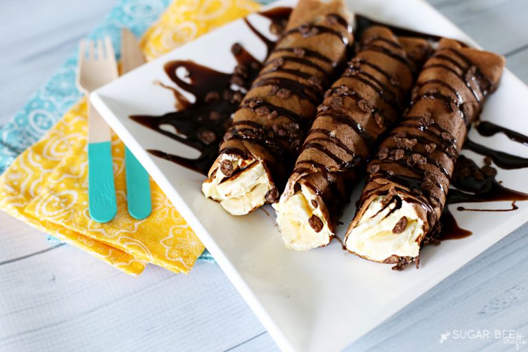 Chocolate Banana Crepes Recipe - Sugar Bee Crafts
