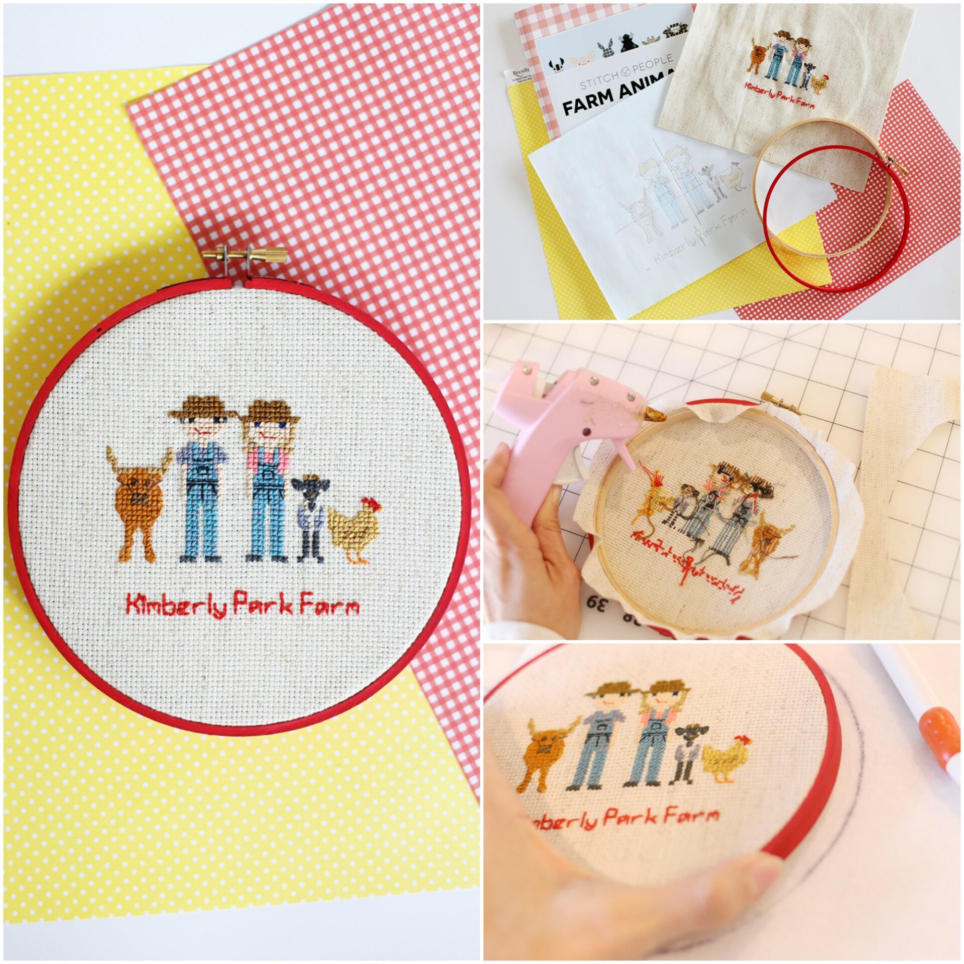 How to Display Cross Stitch in a Hoop - Sugar Bee Crafts