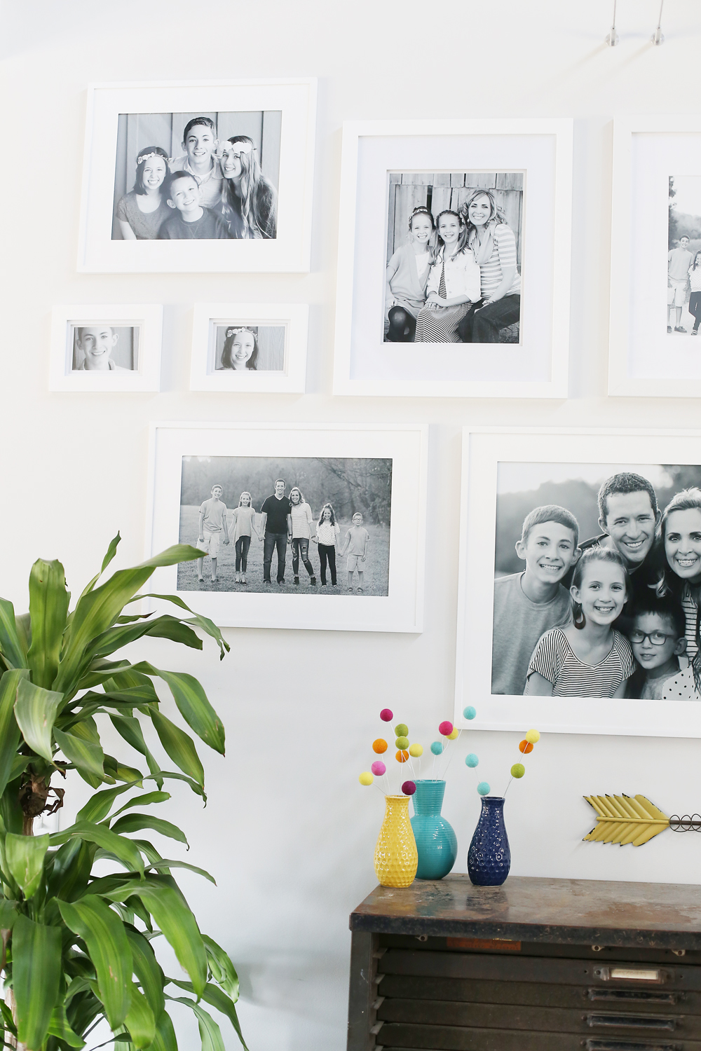 White Frame Gallery Wall - Sugar Bee Crafts