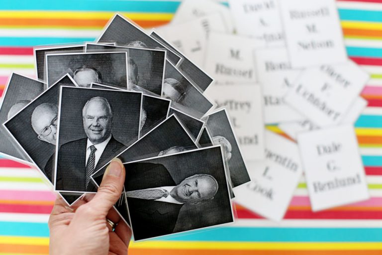 LDS Prophet and Apostles Matching Cards, Conference Game - Sugar Bee Crafts