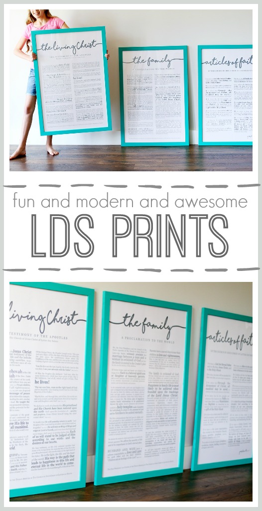 LDS Prints, Painted Poster Frames - Sugar Bee Crafts