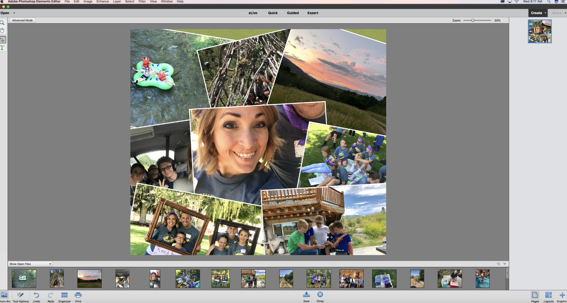 Photoshop Elements Photo Collage - Vacation Memento - Sugar Bee Crafts