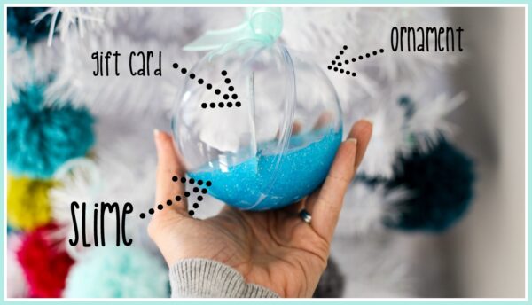 Slime Ornament with gift card - Sugar Bee Crafts