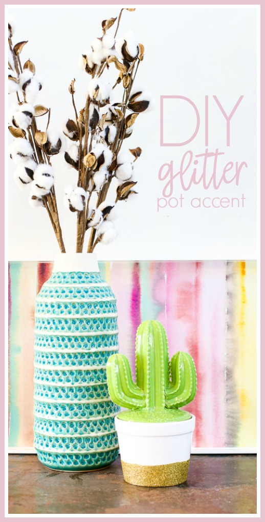 Glitter Dipped Pot - Sugar Bee Crafts