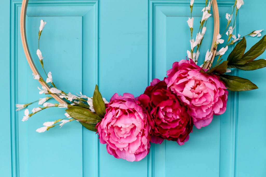 Floral Embroidery Hoop Wreath - Sugar Bee Crafts