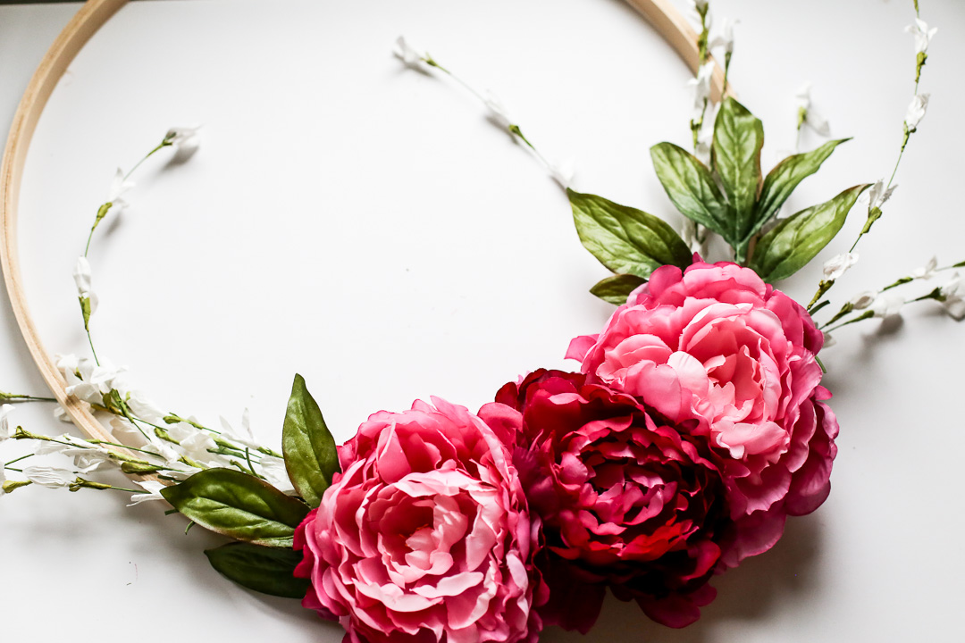 Floral Embroidery Hoop Wreath - Sugar Bee Crafts