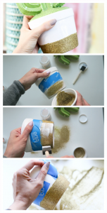 Glitter Dipped Pot - Sugar Bee Crafts