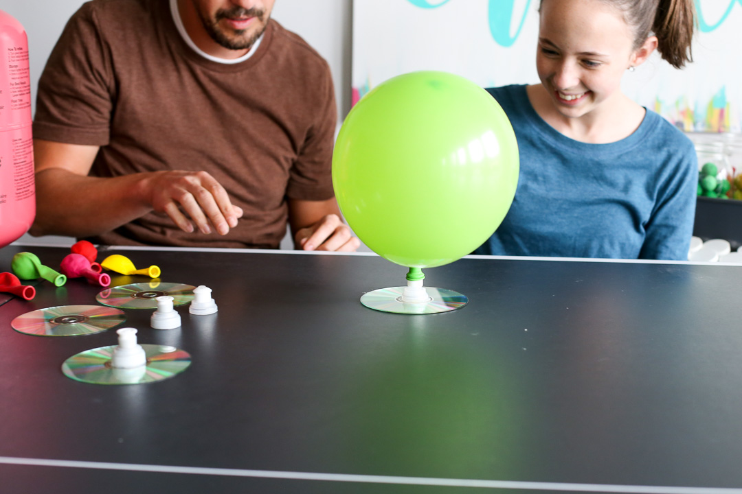 Balloon Hovercraft STEM project idea - Sugar Bee Crafts