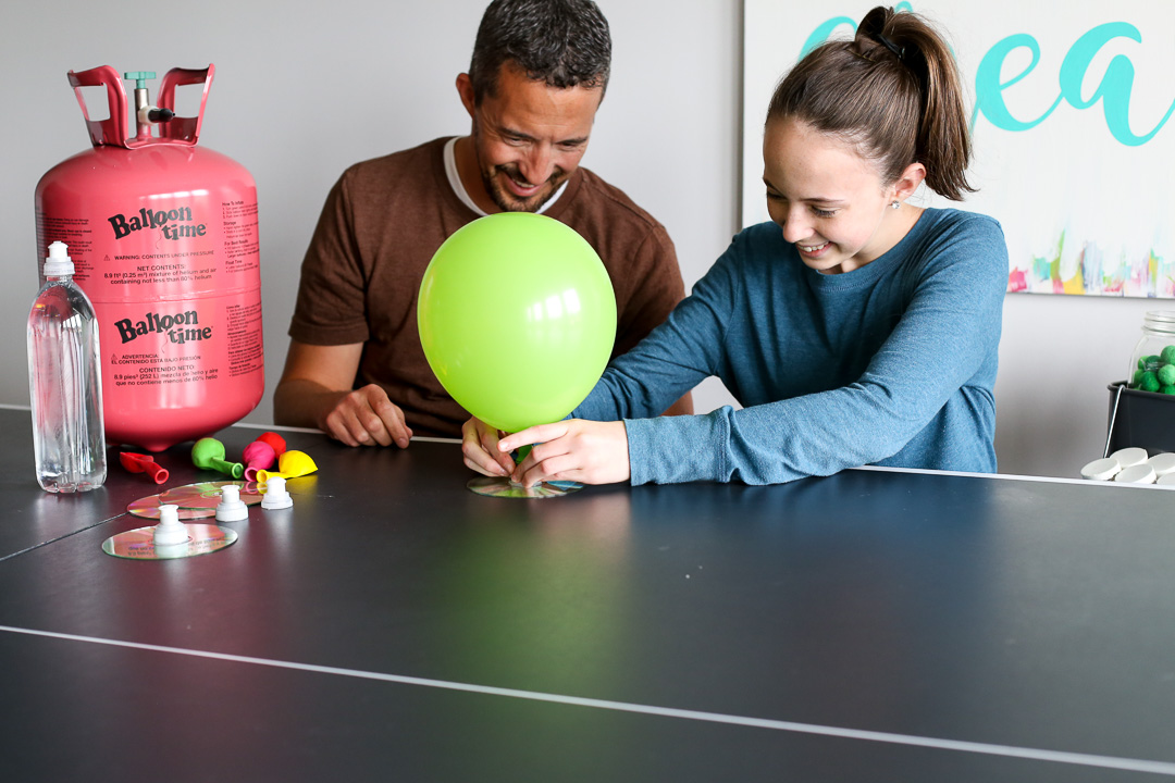 Balloon Hovercraft STEM project idea - Sugar Bee Crafts