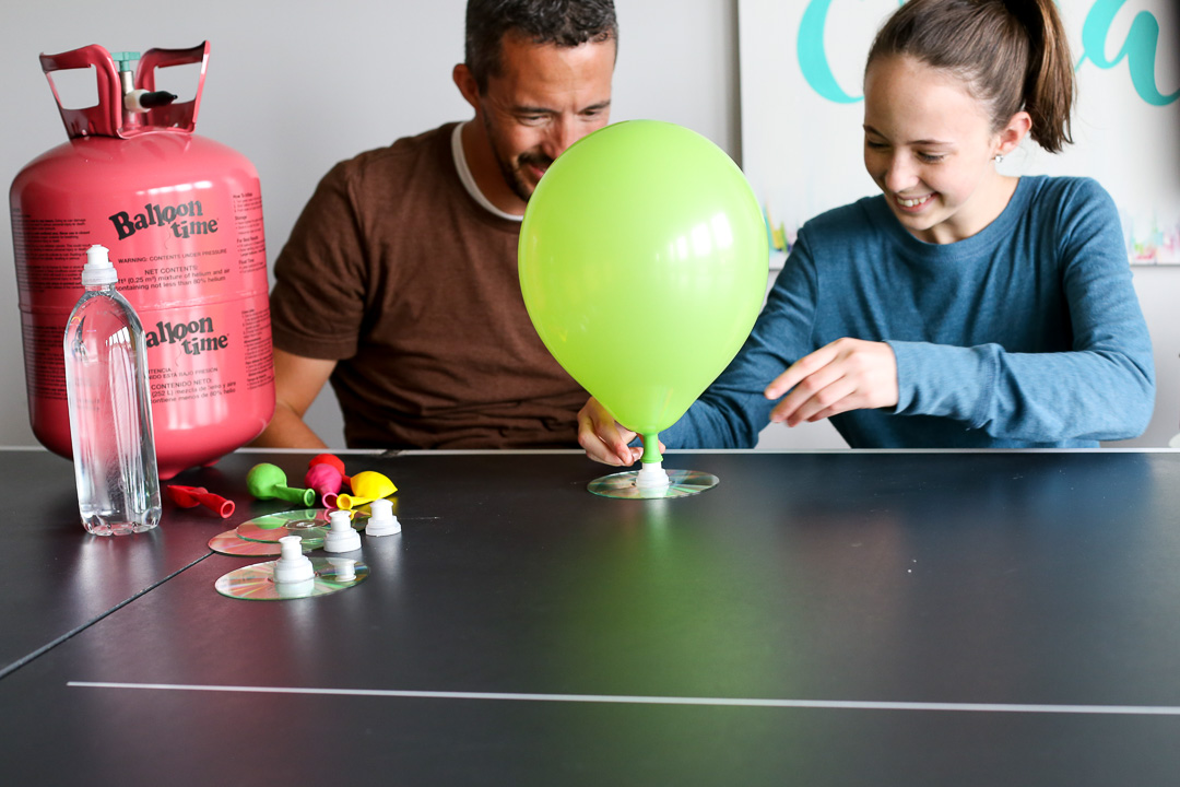 Balloon Hovercraft STEM project idea - Sugar Bee Crafts