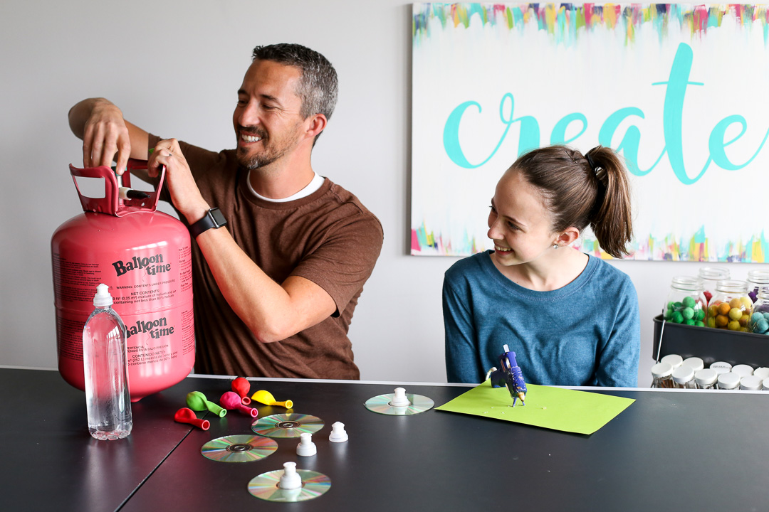 Balloon Hovercraft STEM project idea - Sugar Bee Crafts