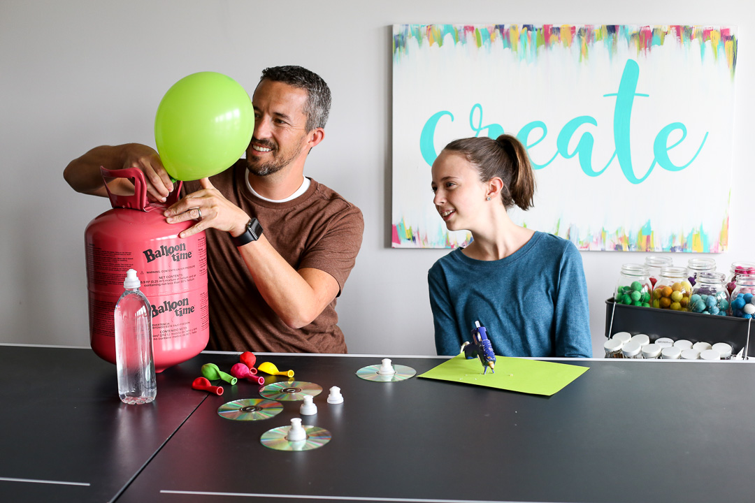 Balloon Hovercraft STEM project idea - Sugar Bee Crafts